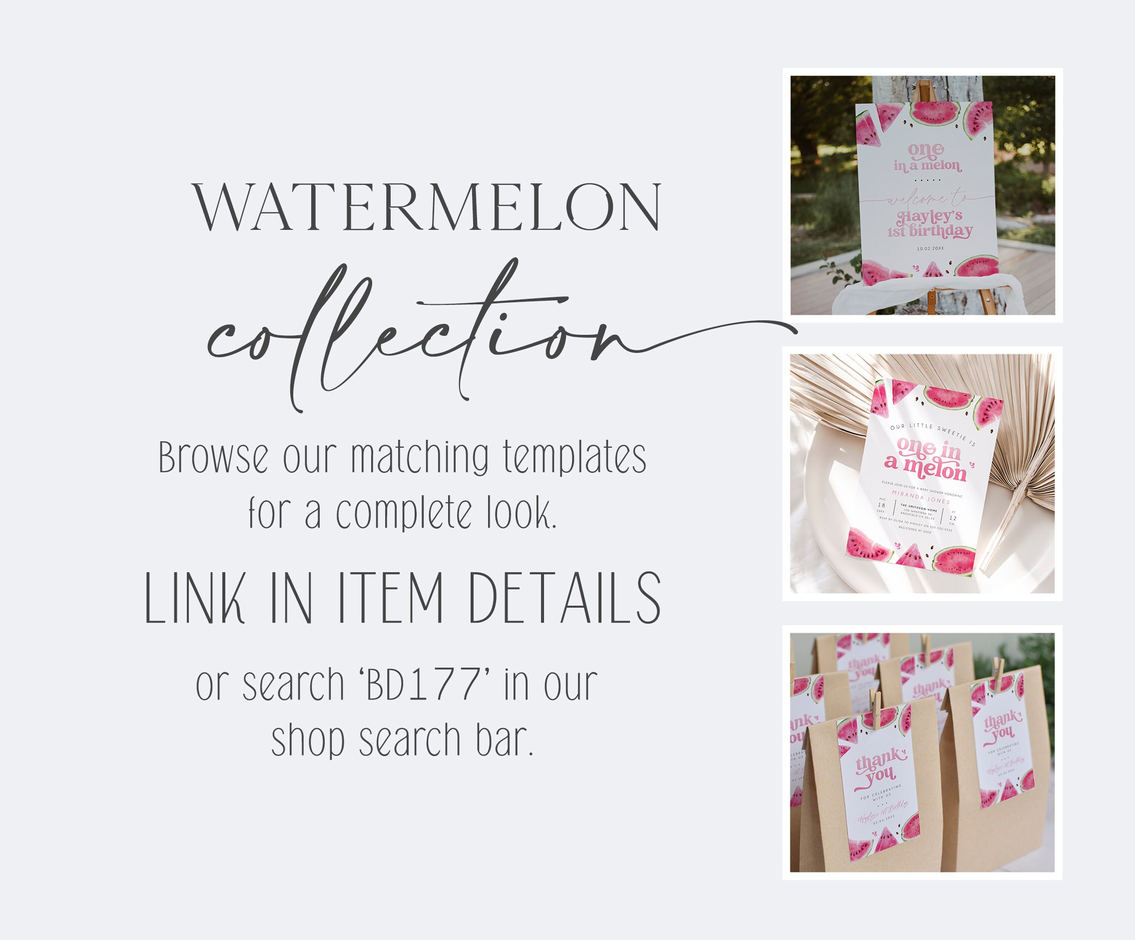 Watermelon Editable Food Labels Watermelon Place Cards - Etsy