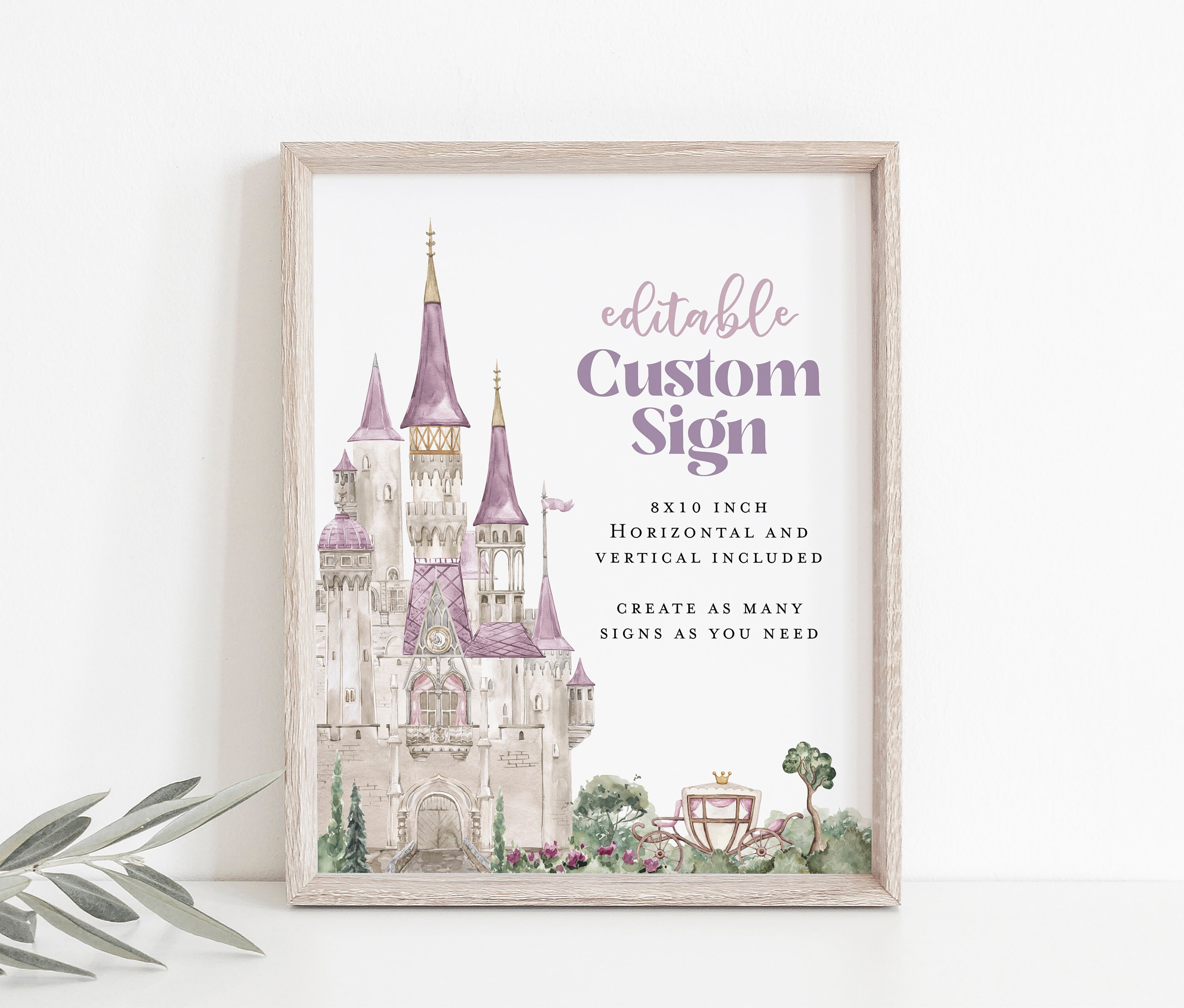 Princess Custom Sign Editable Template Little Princess & - Etsy