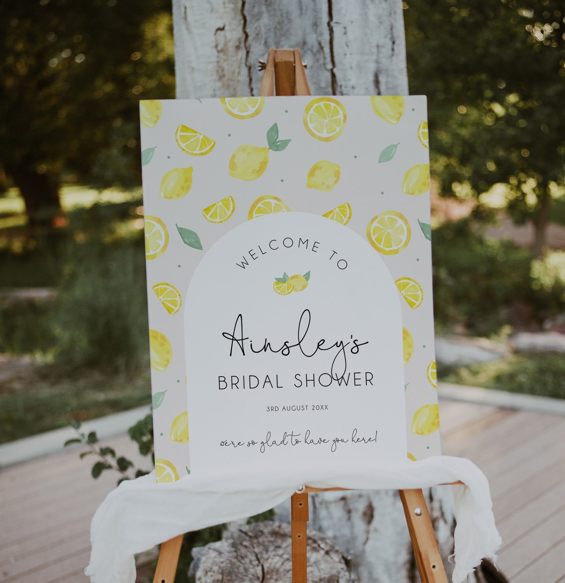 Lemon Welcome Sign Template Citrus Lemon Bridal Shower - Etsy