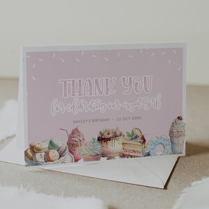 Sweet Thank You Card Template, Two Sweet Birthday Thank You Card, Sweet ...