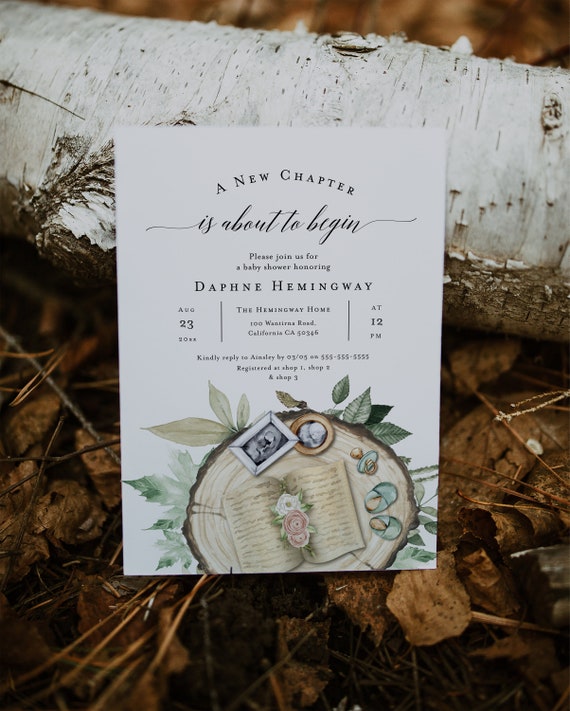 Plantilla Imprimible Para Llevar Un Libro Para Baby Shower Invitación