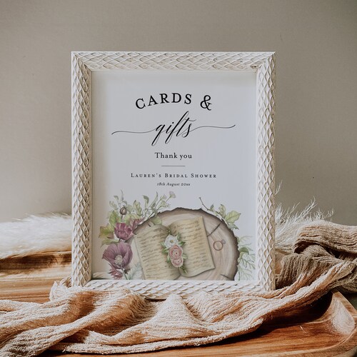 Storybook Cards & Gifts Sign Template Chapter Book Themed - Etsy