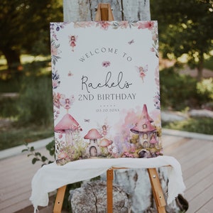 Fairy Welcome Sign Editable Template, Enchanted Fairy Welcome Sign ...