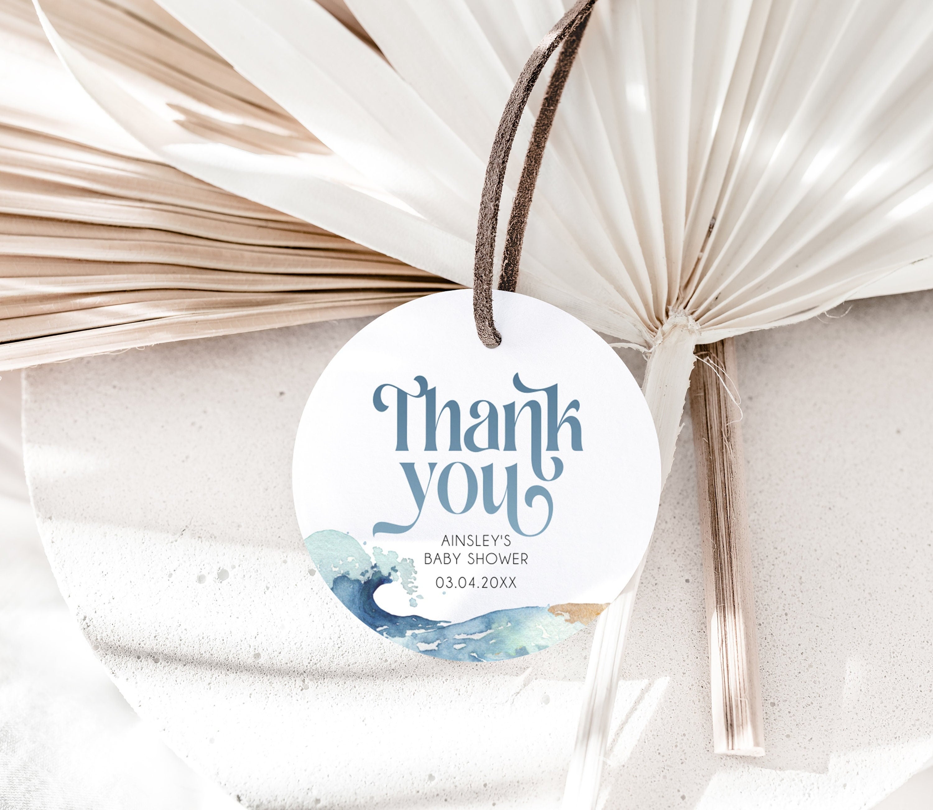 Ocean Thank You Gift Tag Template Beach Themed Editable - Etsy