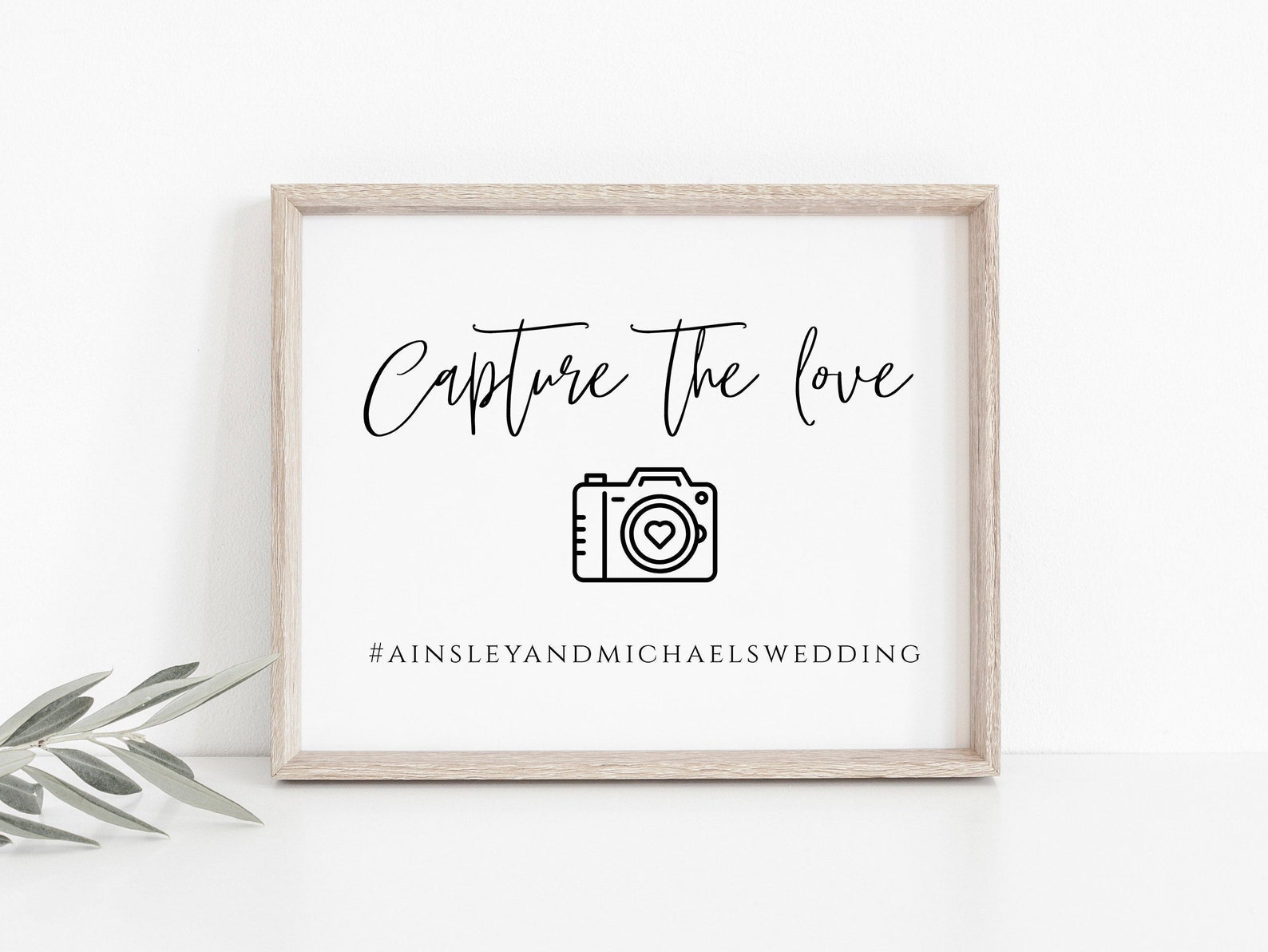 Capture the Love Editable Wedding Sign Printable Instant | Etsy