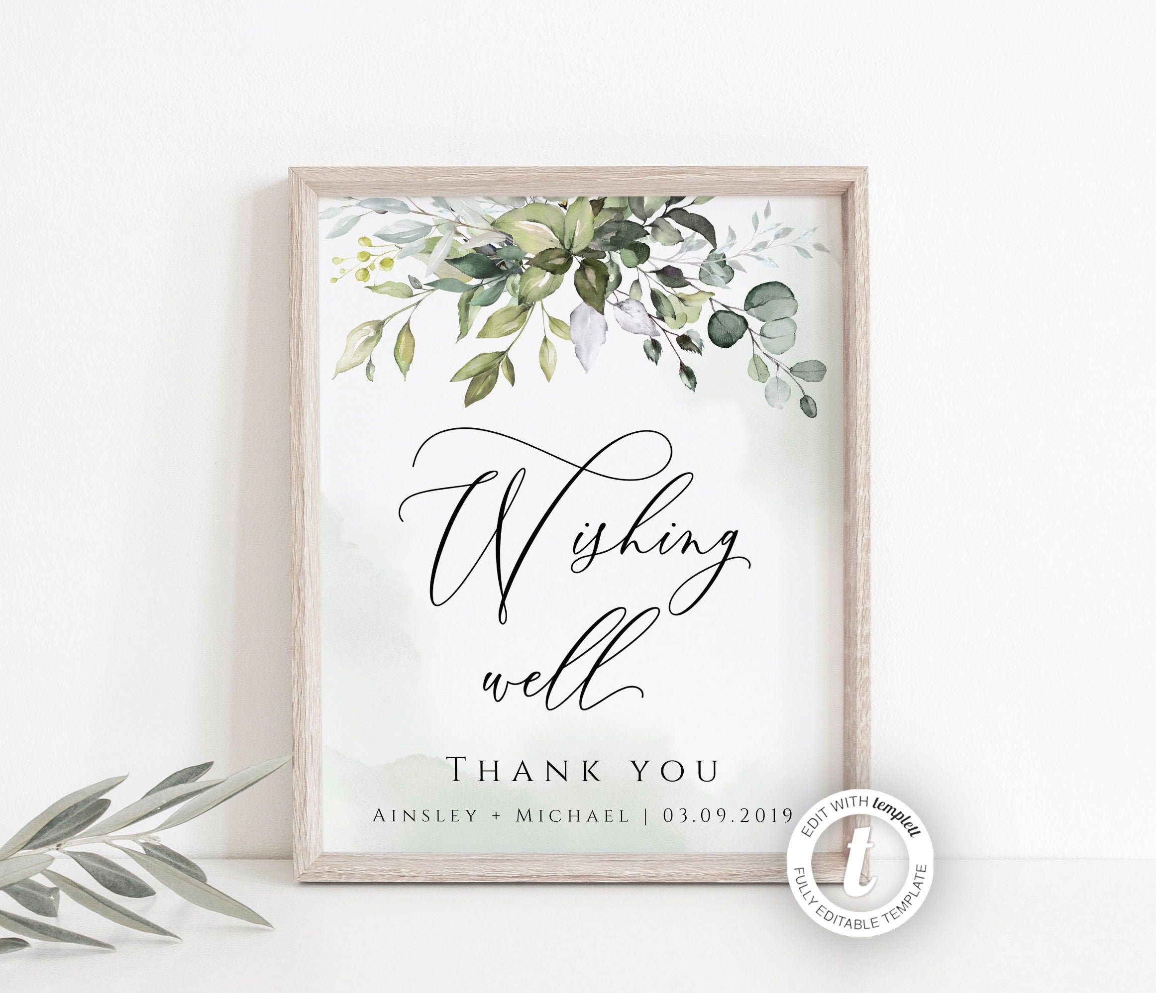 Wishing Well Sign Template Wedding Signs Editable Sign - Etsy Australia