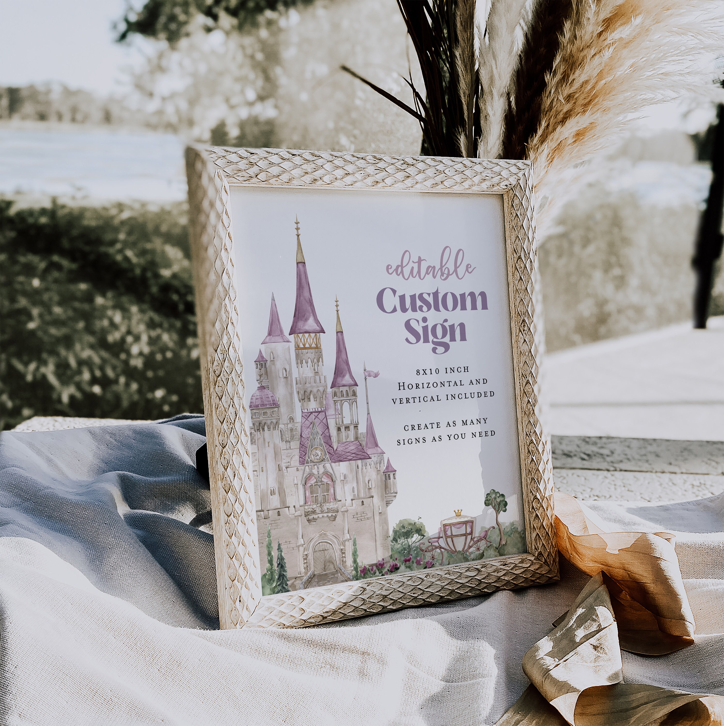 Princess Custom Sign Editable Template Little Princess & - Etsy