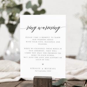 Rustic Ring Warming Wedding Sign Template, Editable Sign, Wedding ...