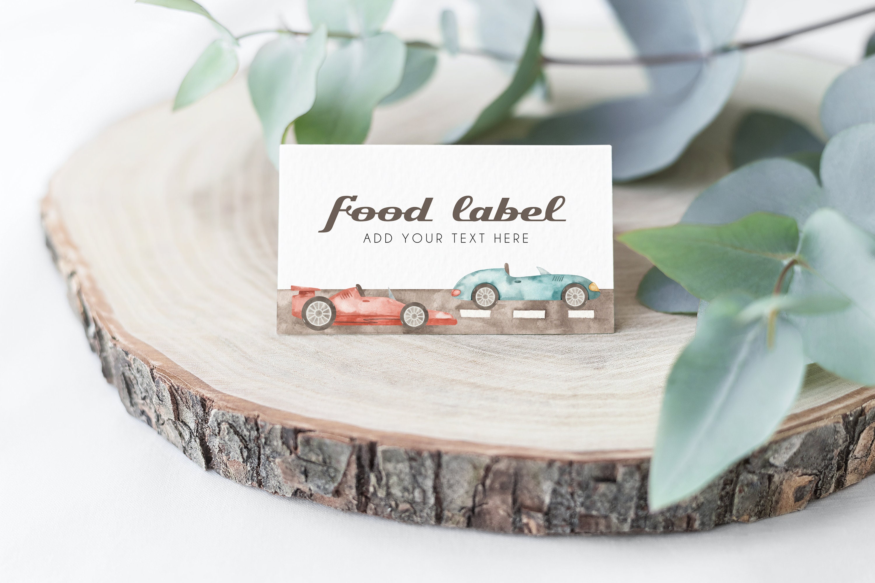 Race Car Editable Food Label Card Template Car Themed - Etsy
