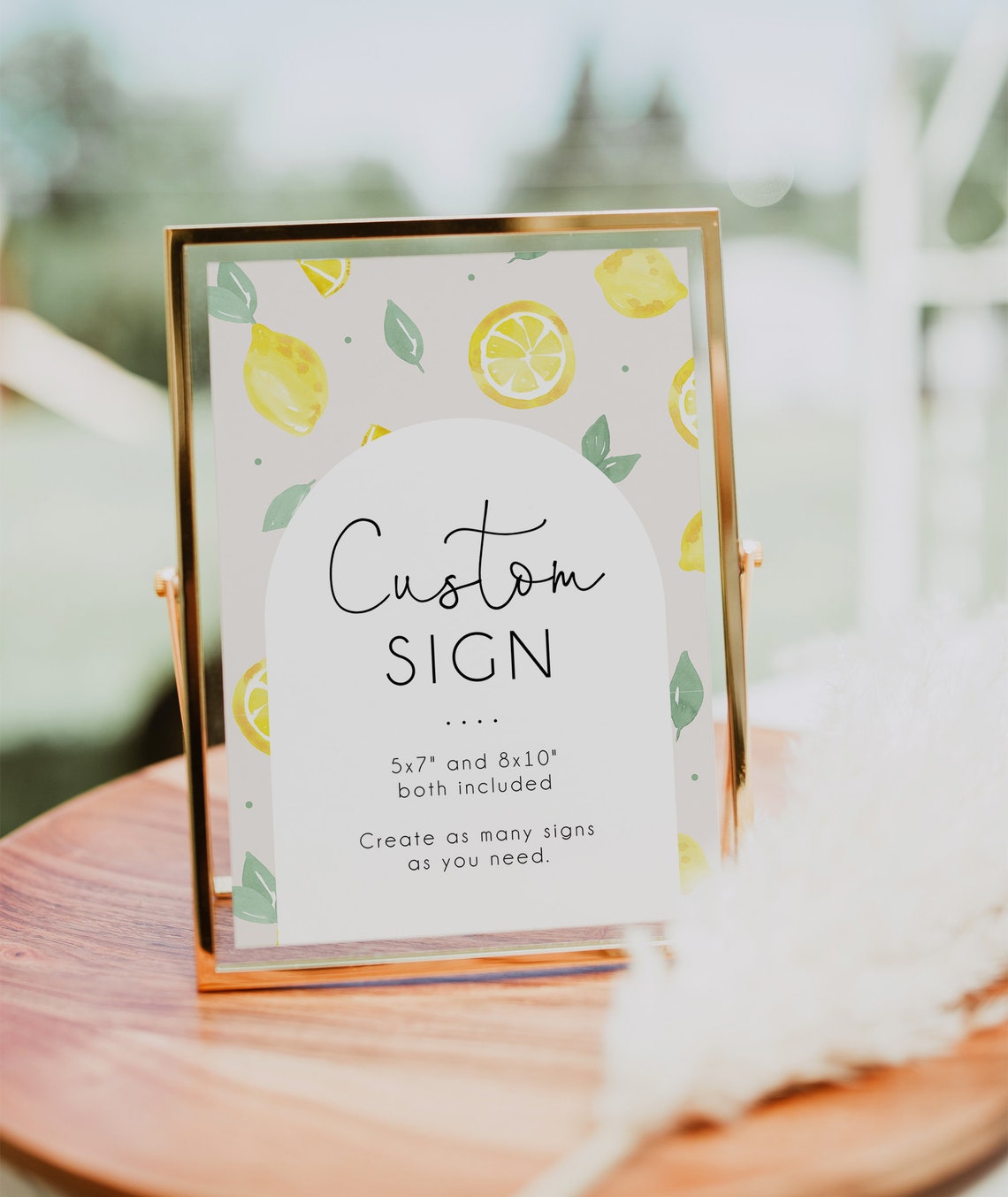 Lemon Custom Sign Template Editable Sign Template Citrus | Etsy