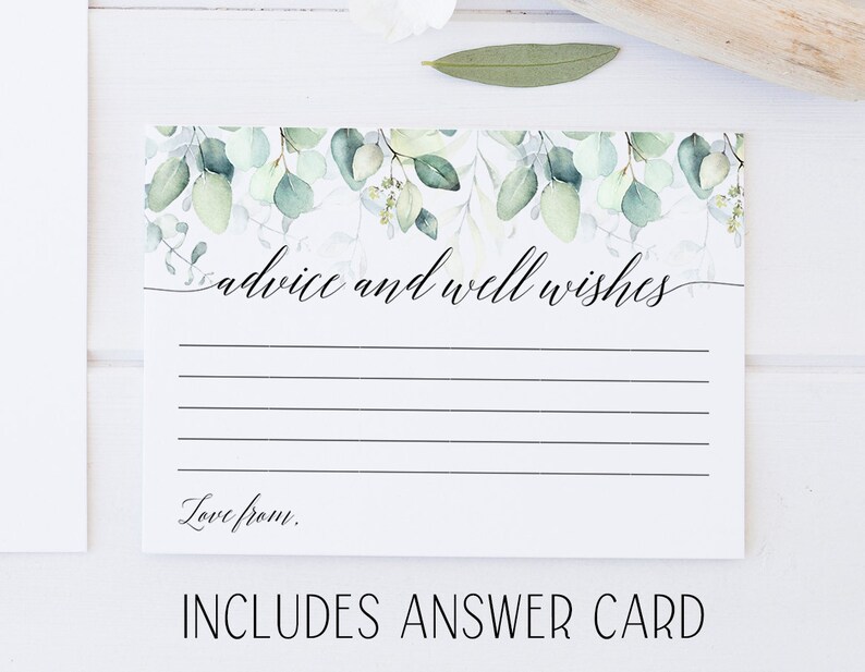 Greenery Advice & Well Wishes for the Parents-to-be Sign - Etsy