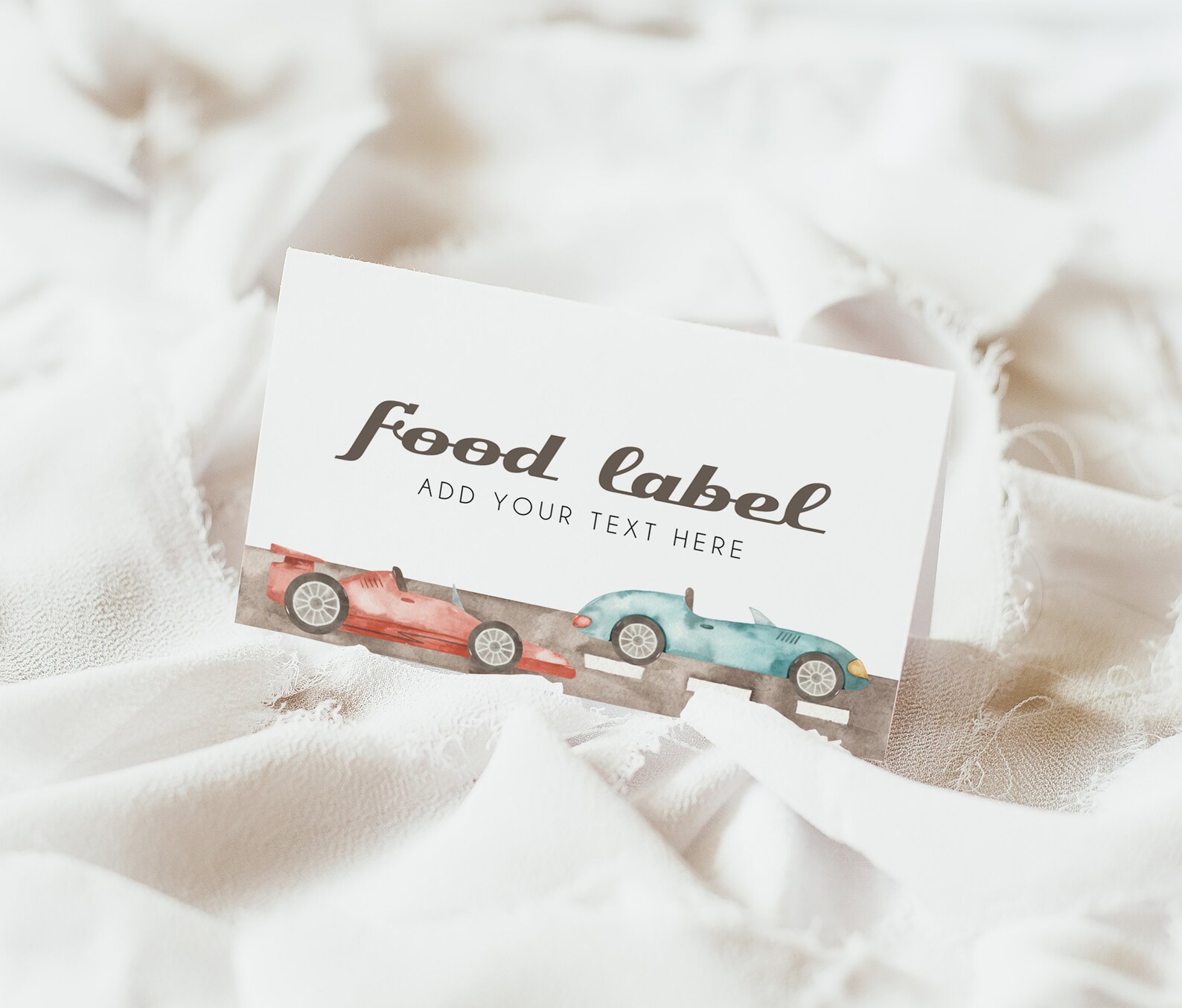 Race Car Editable Food Label Card Template Car Themed | Etsy