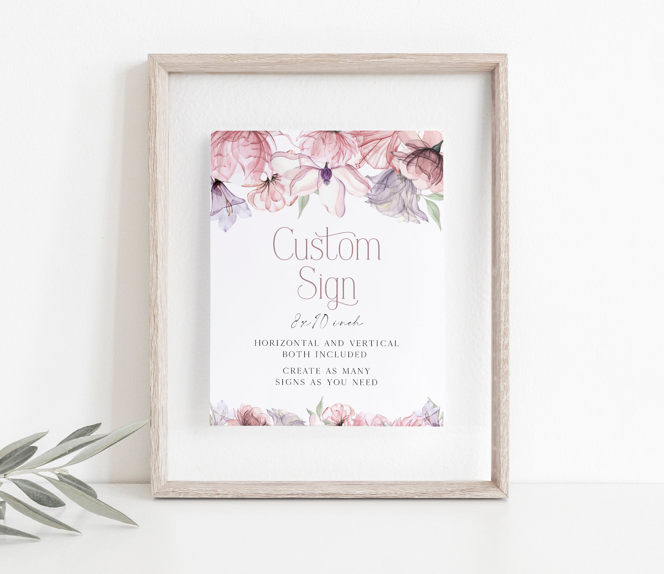 Dusty Pink Custom Sign Template Bohemian Custom Wedding Sign - Etsy