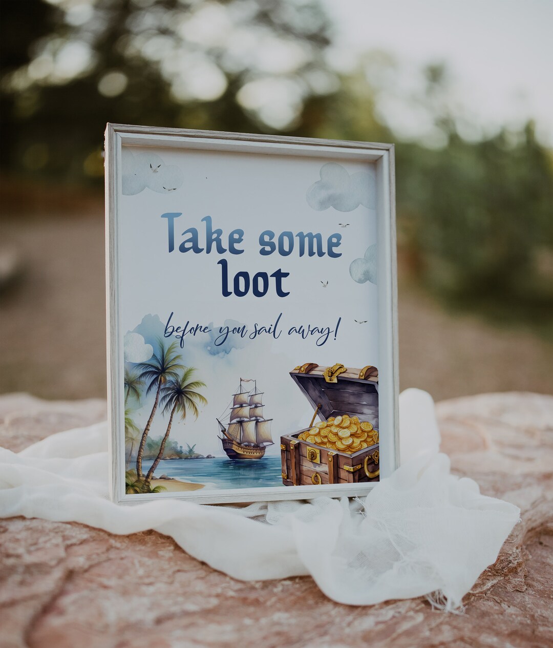 Pirate Favors Sign Template, Pirate Birthday Favors Sign, Pirate Party ...