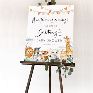 Safari Welcome Sign, Jungle Animals Editable Welcome Sign, Printable ...