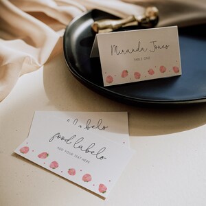 Strawberry Food Label Template, Berry First Birthday Editable Food ...