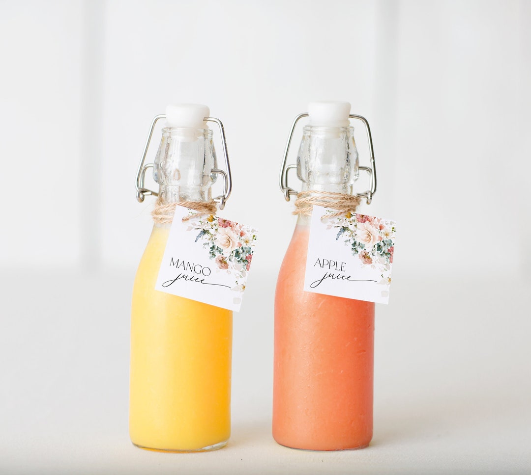 Wildflower Mimosa Bar Juice Labels, Boho Floral Bridal Shower ...