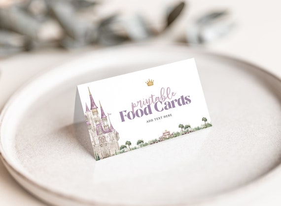 Princess Food Label Cards Template Little Princess Baby | Etsy