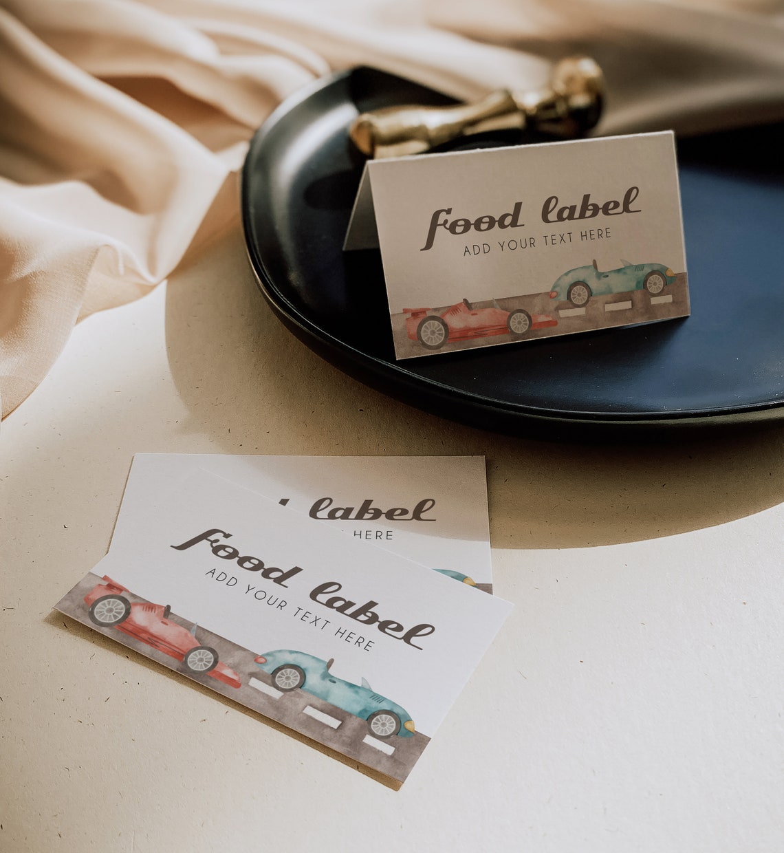 Race Car Editable Food Label Card Template Car Themed - Etsy