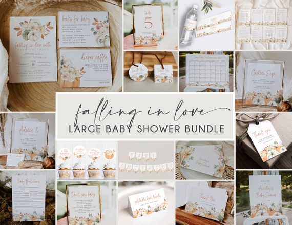 Falling in Love Baby Shower Invitation Bundle Fall Baby - Etsy