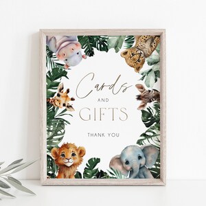 Wild One Cards & Gifts Sign Template, Safari 1st Birthday Signage ...