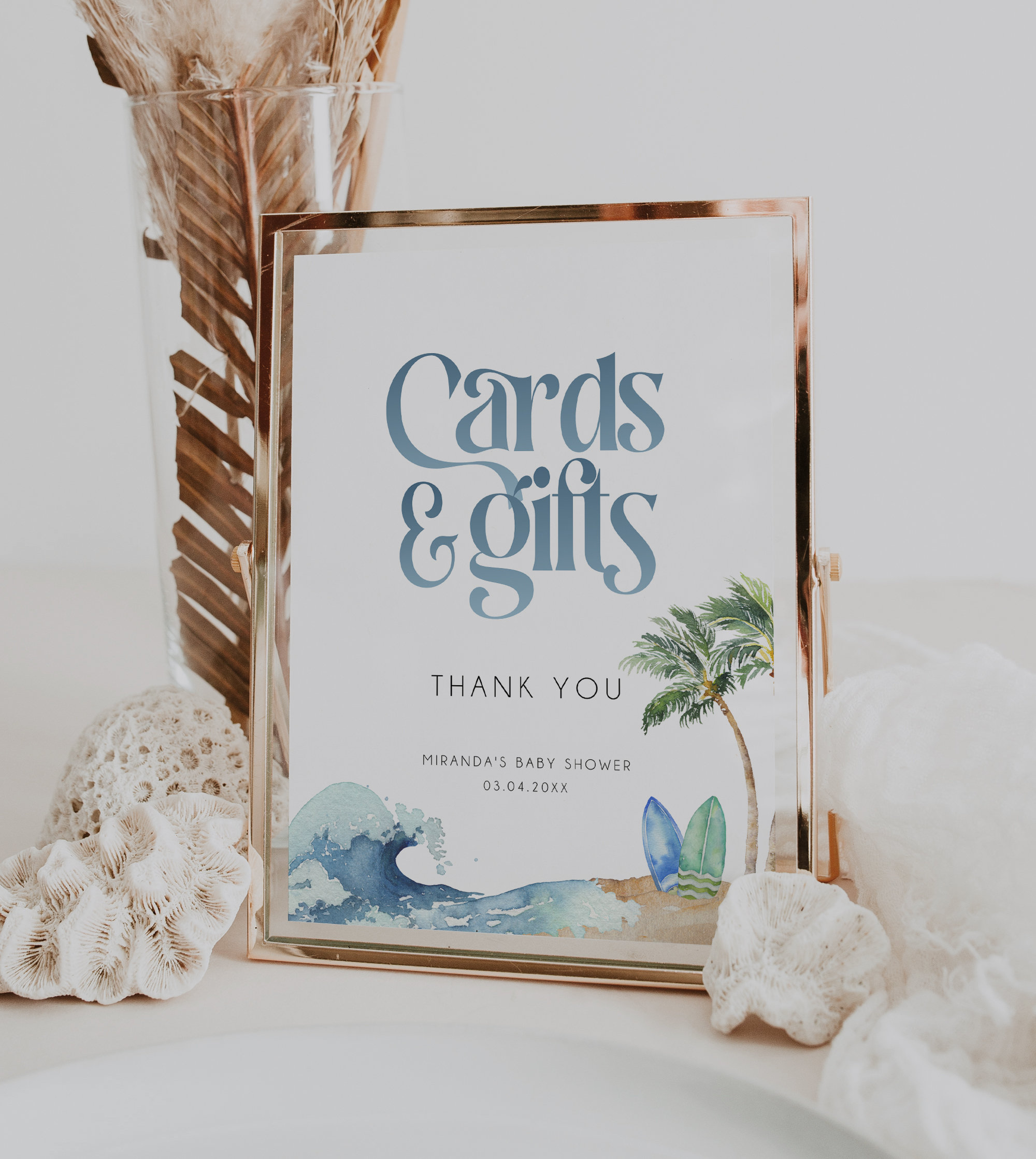Ocean & Surf Cards and Gifts Sign Template Beach Themed Baby - Etsy