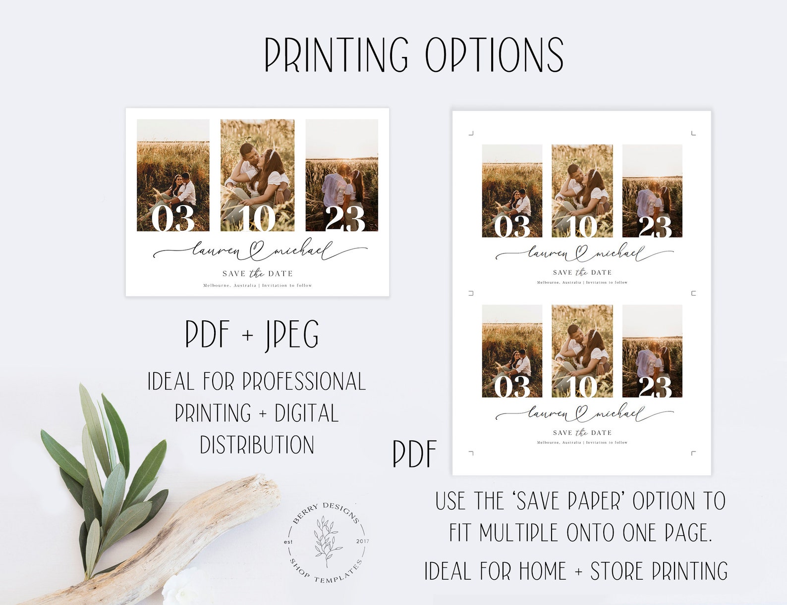 Photo Save the Date Template Multiple Photos Save the Date - Etsy