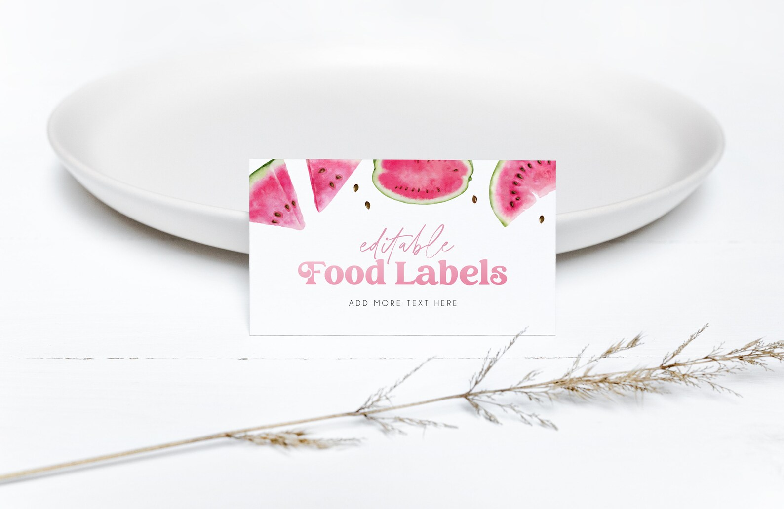 Watermelon Editable Food Labels Watermelon Place Cards - Etsy