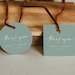 Minimalist Green Round Thank You Tag, Modern Wedding Circle Favors ...