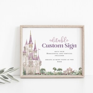 Princess Custom Sign Editable Template, Little Princess & Castle ...