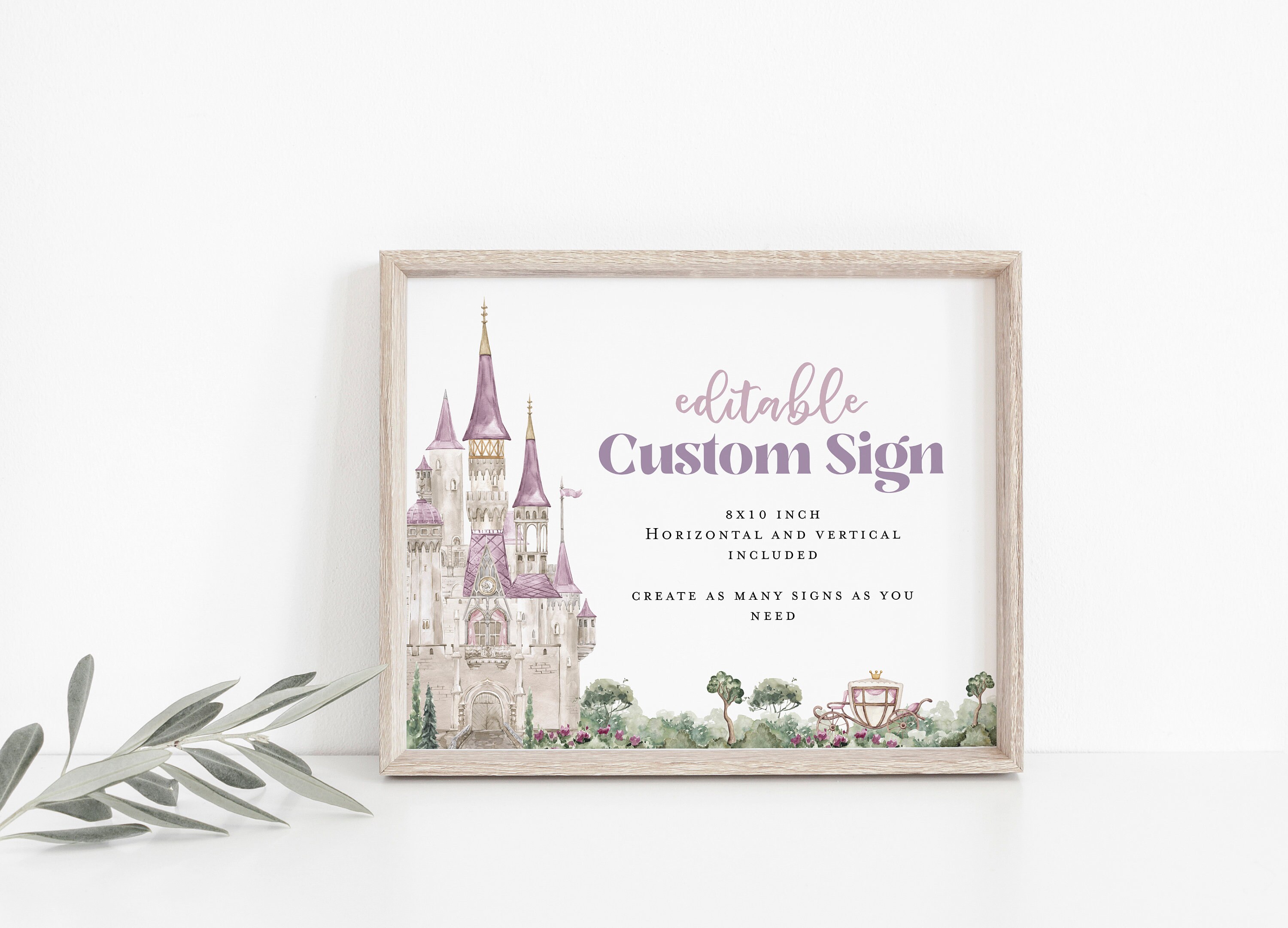 Princess Custom Sign Editable Template Little Princess & - Etsy