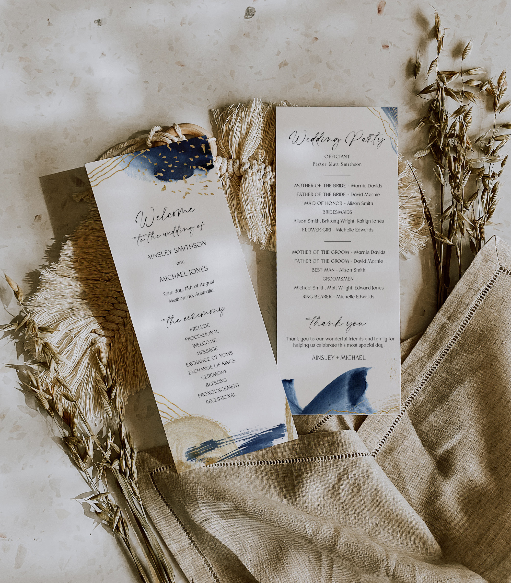 Weddings Invitations & Paper Templates beach wedding program printable ...