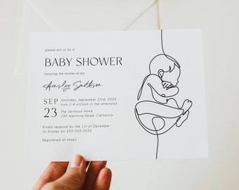 Baby Shower Line Art - Etsy