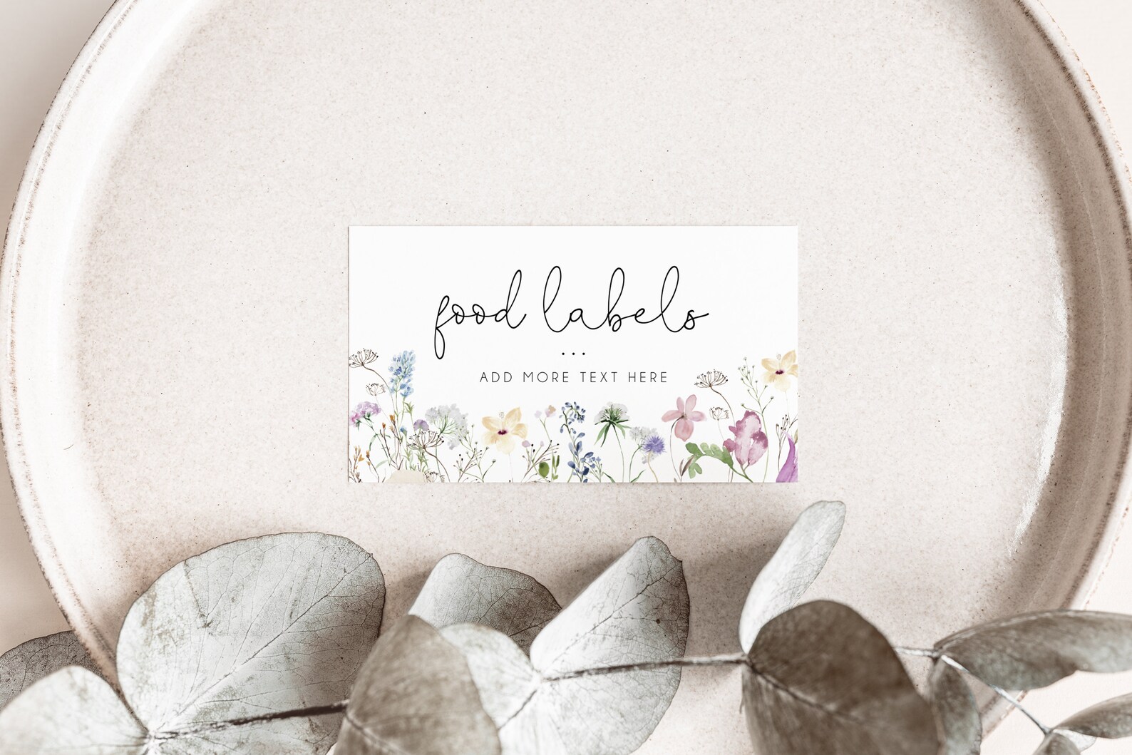 Wildflower Food Label Template Wildflower First Birthday | Etsy