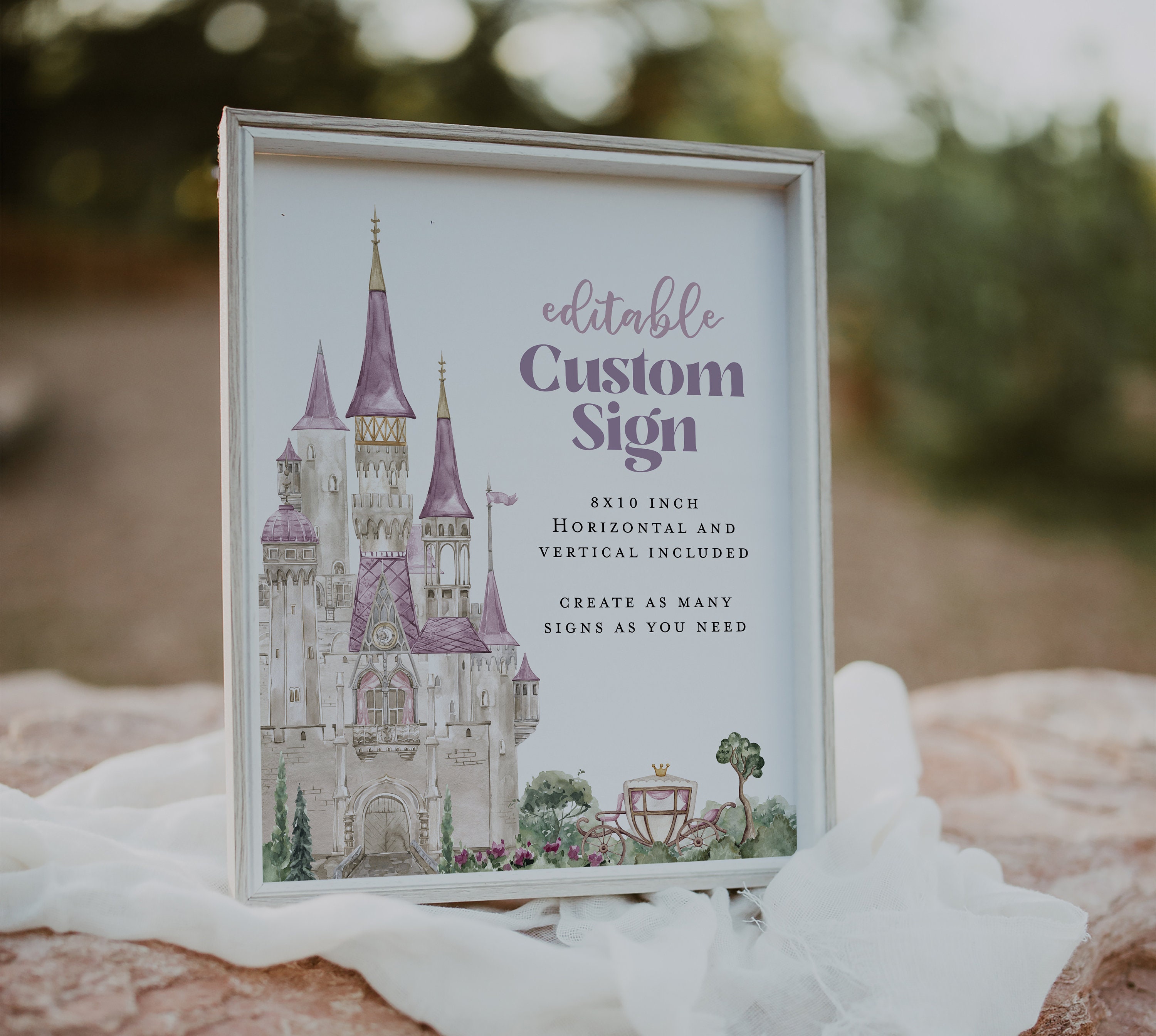 Princess Custom Sign Editable Template Little Princess & - Etsy