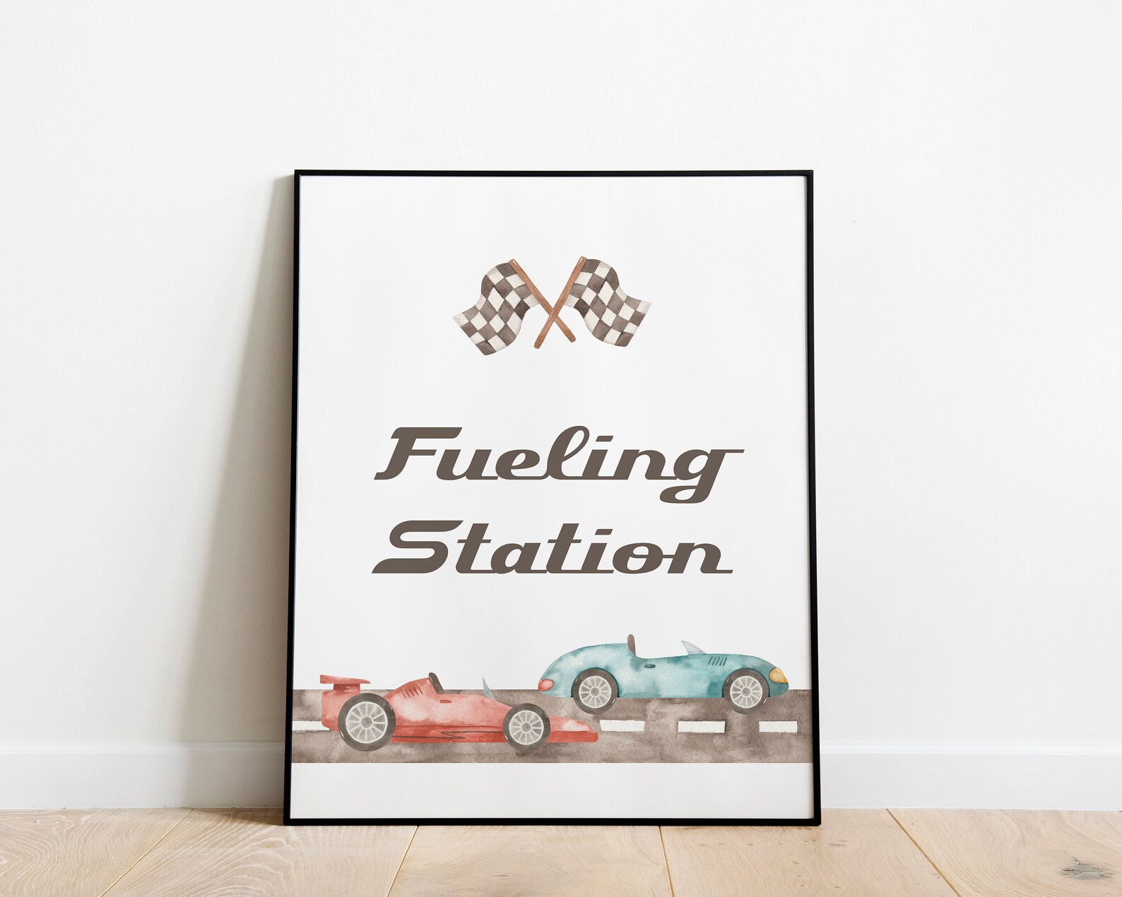 Race Car Fueling Station Sign Template, Race Car Birthday Food + Drink ...