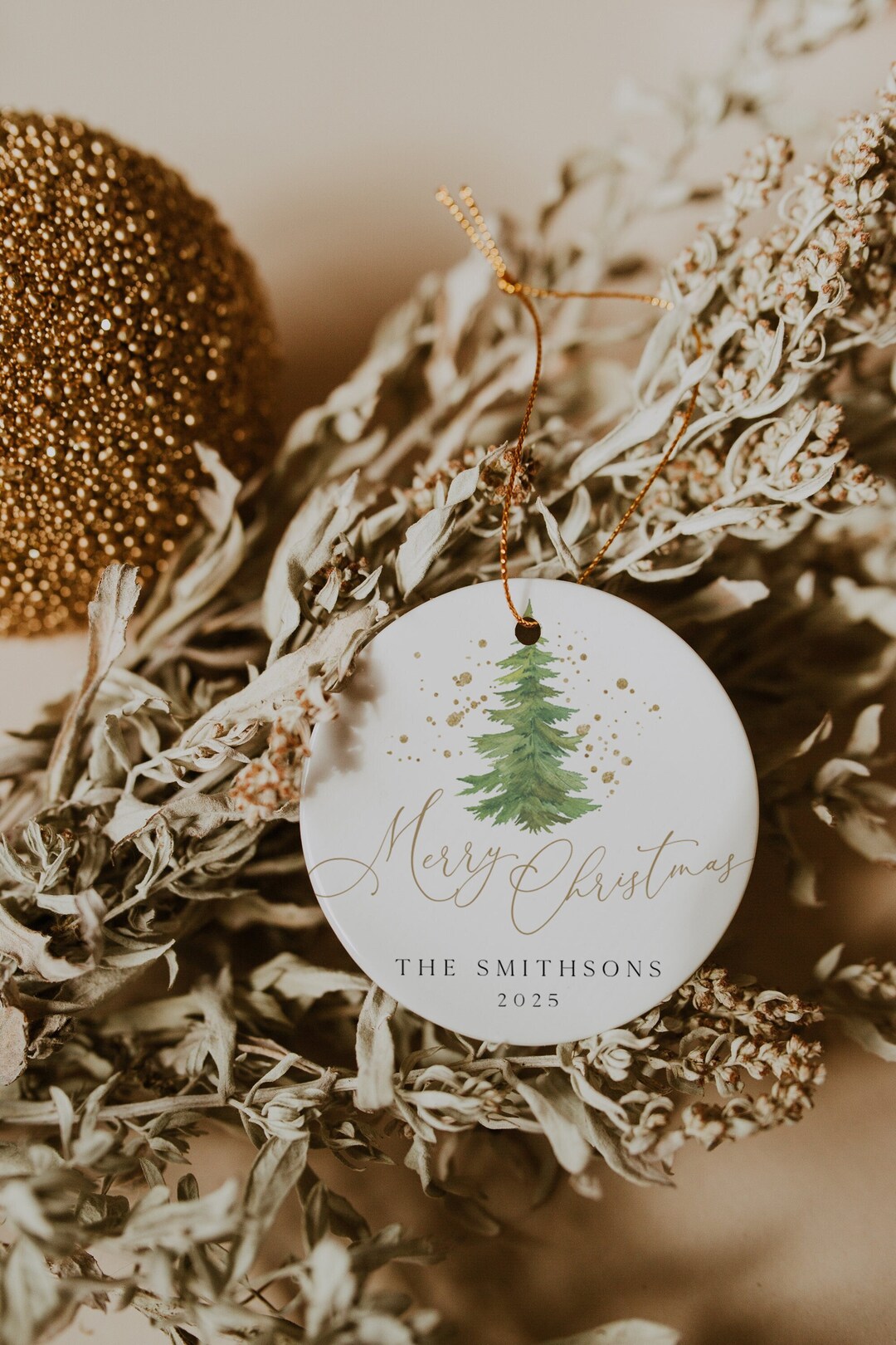 Rustic Christmas Tag Editable Template, Personalised Christmas Favor ...