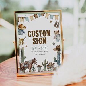 First Rodeo Custom Sign Template, Western Themed Editable Sign, Cowboy ...