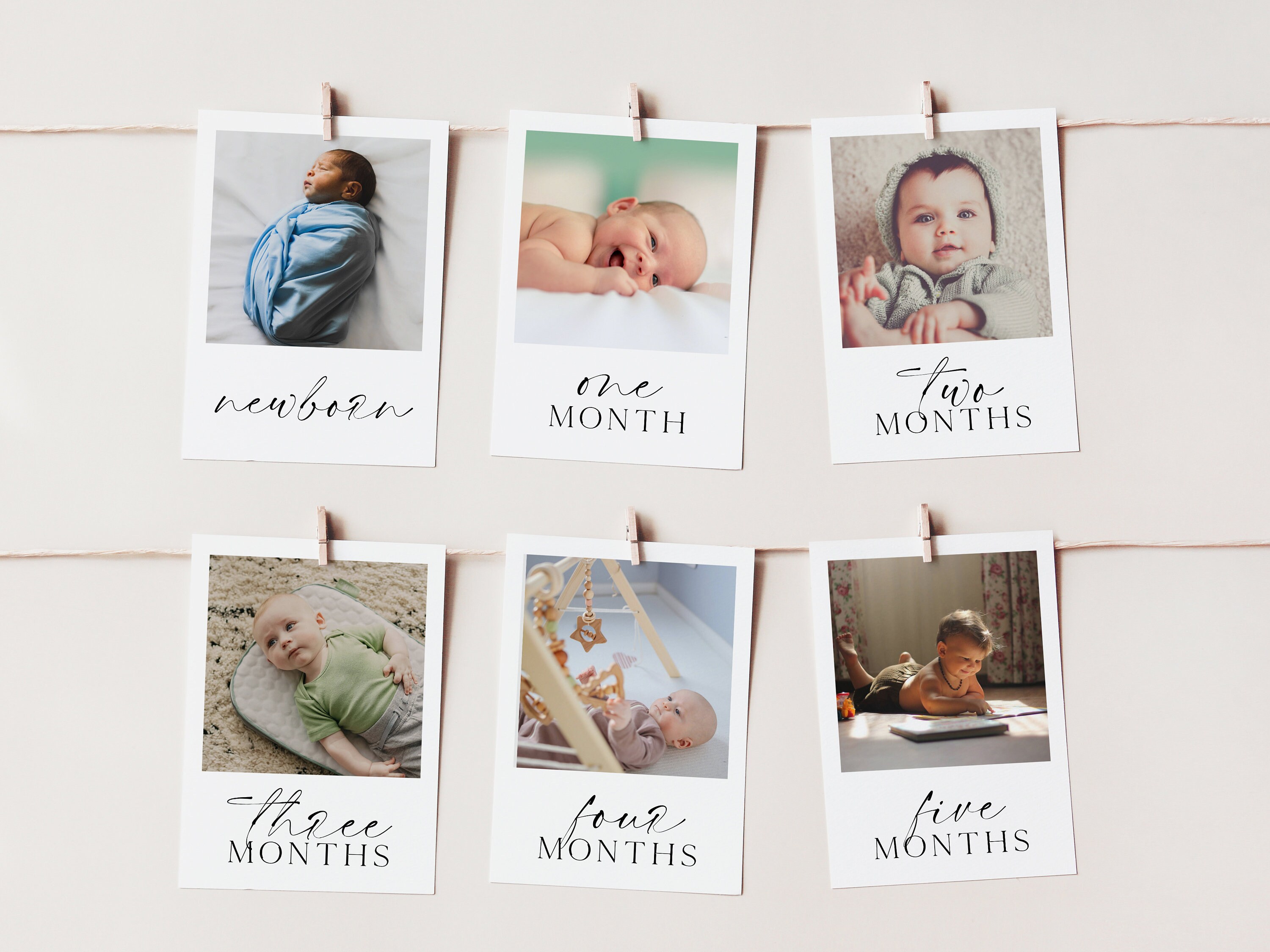 Modern First Year Birthday Photo Banner Minimalist 1st Year - Etsy