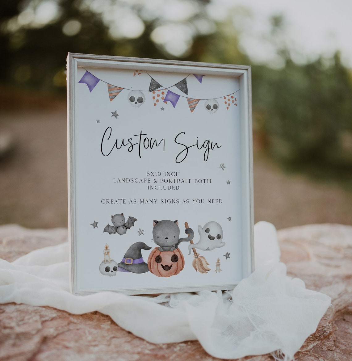 Halloween Custom Sign Baby Shower Editable Sign, Fall Baby Shower ...