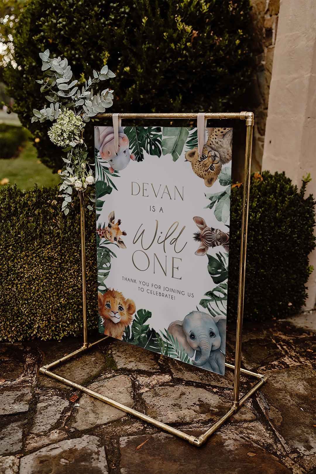 Wild One Welcome Sign Template, Wild One Birthday Party Welcome Signage ...