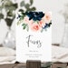 Navy & Blush Favors Sign Editable Template Rustic Wedding - Etsy