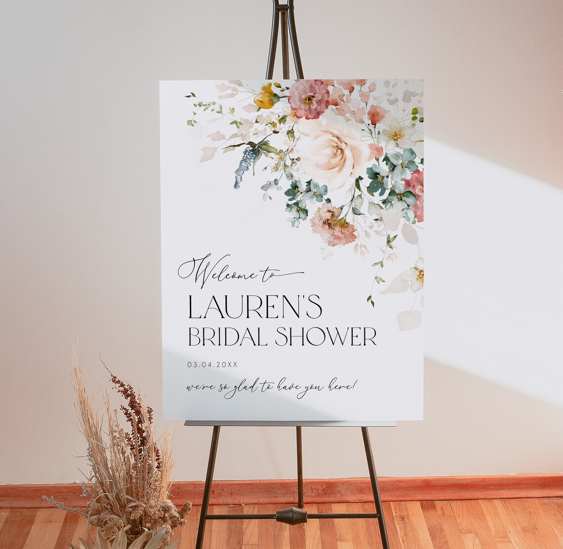 Wildflower Welcome Sign Editable Template Wildflower Bridal - Etsy