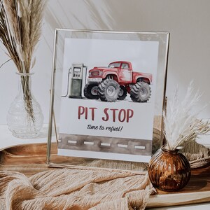 Monster Truck Pit Stop Sign Template, Refuelling Station Sign, Monster ...