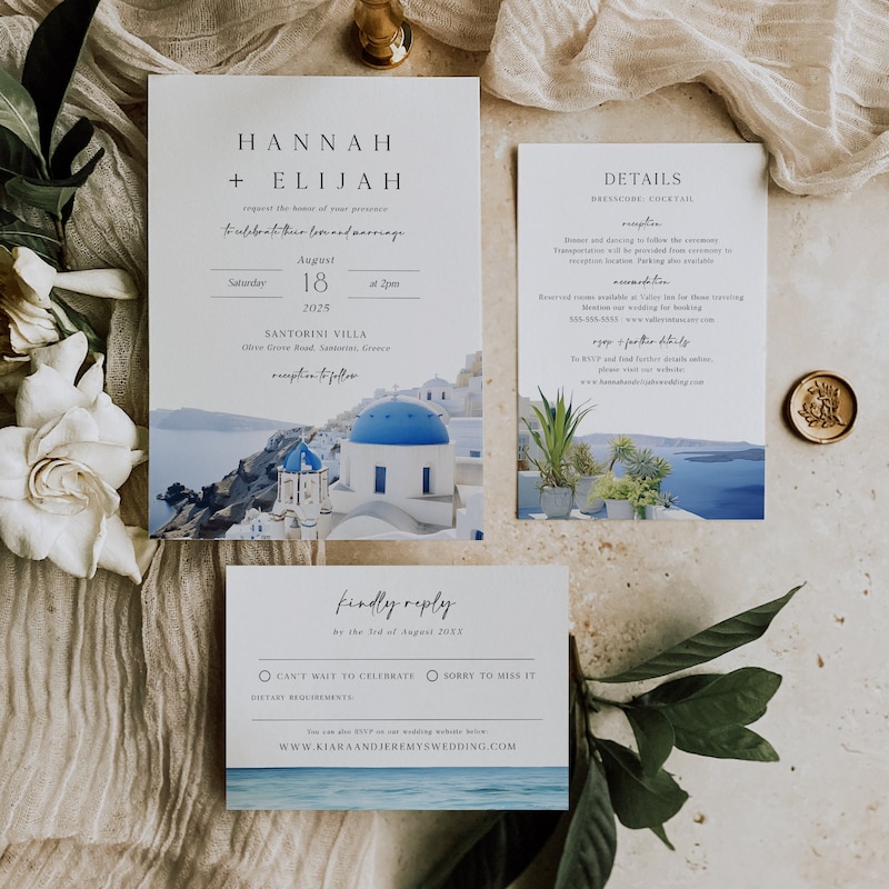 Greek Wedding Invitation - Etsy