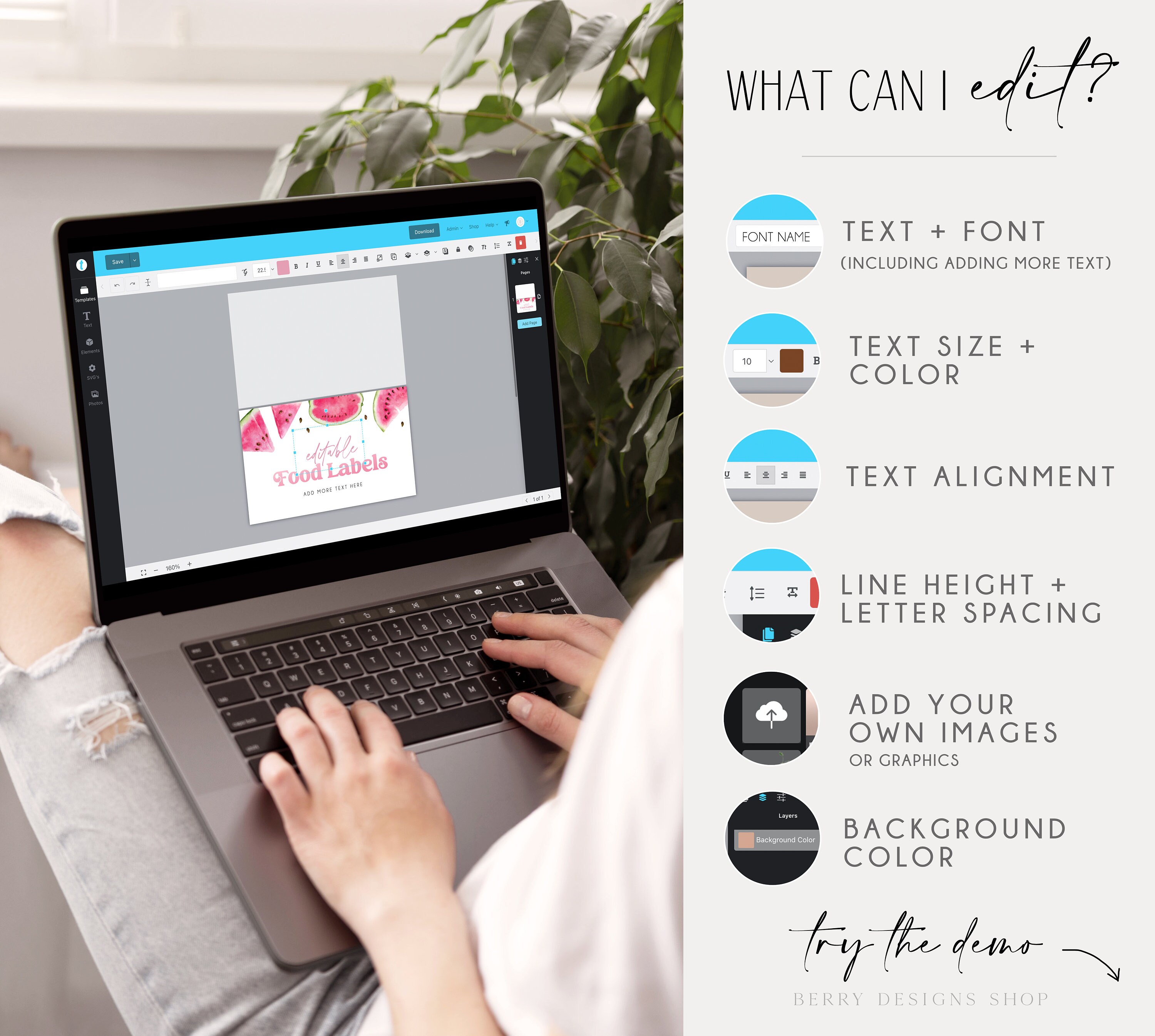 Watermelon Editable Food Labels Watermelon Place Cards - Etsy