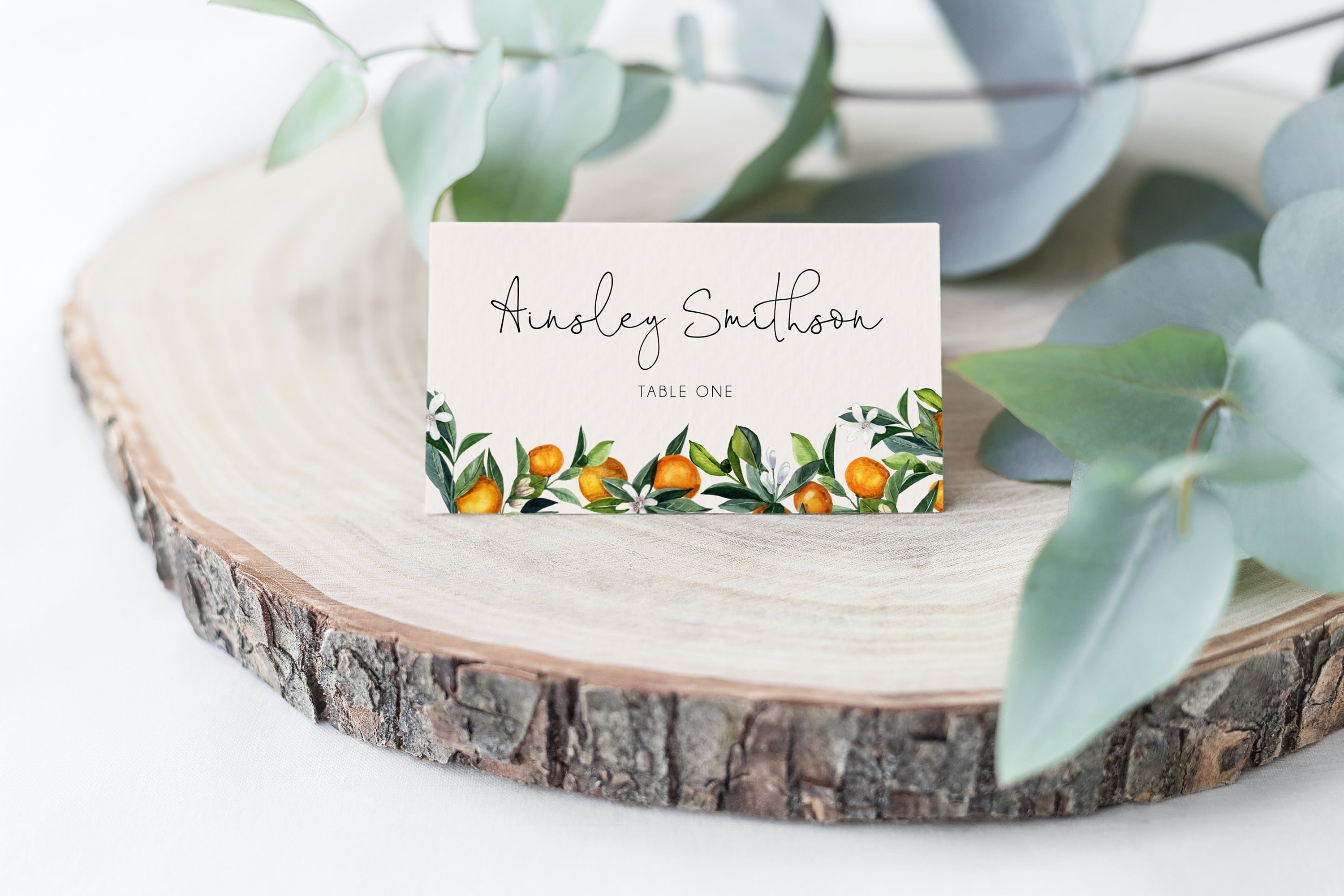 Little Cutie Food Labels Editable Template Orange Name Cards - Etsy