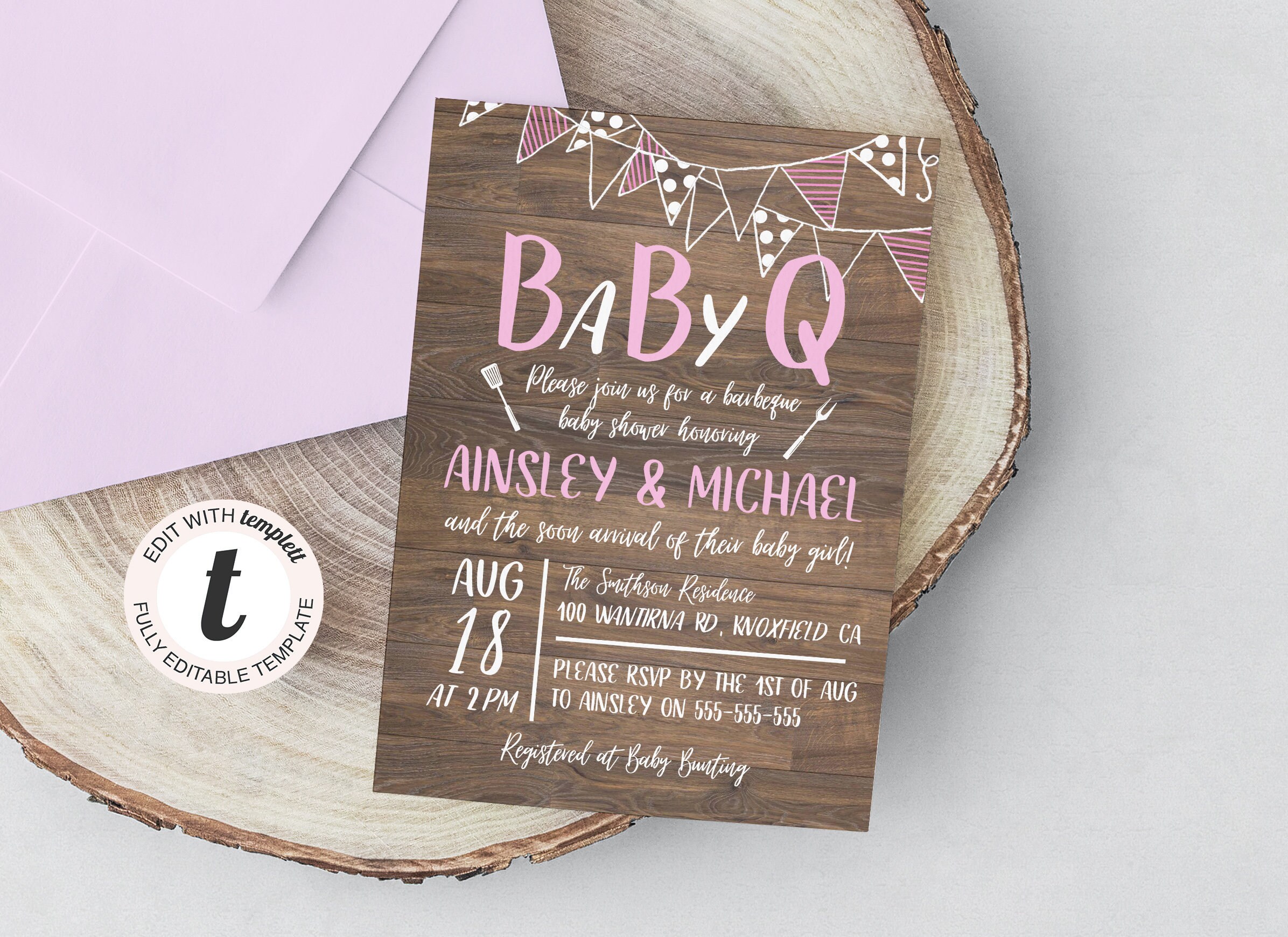 Baby Bbq Invitation Template Free