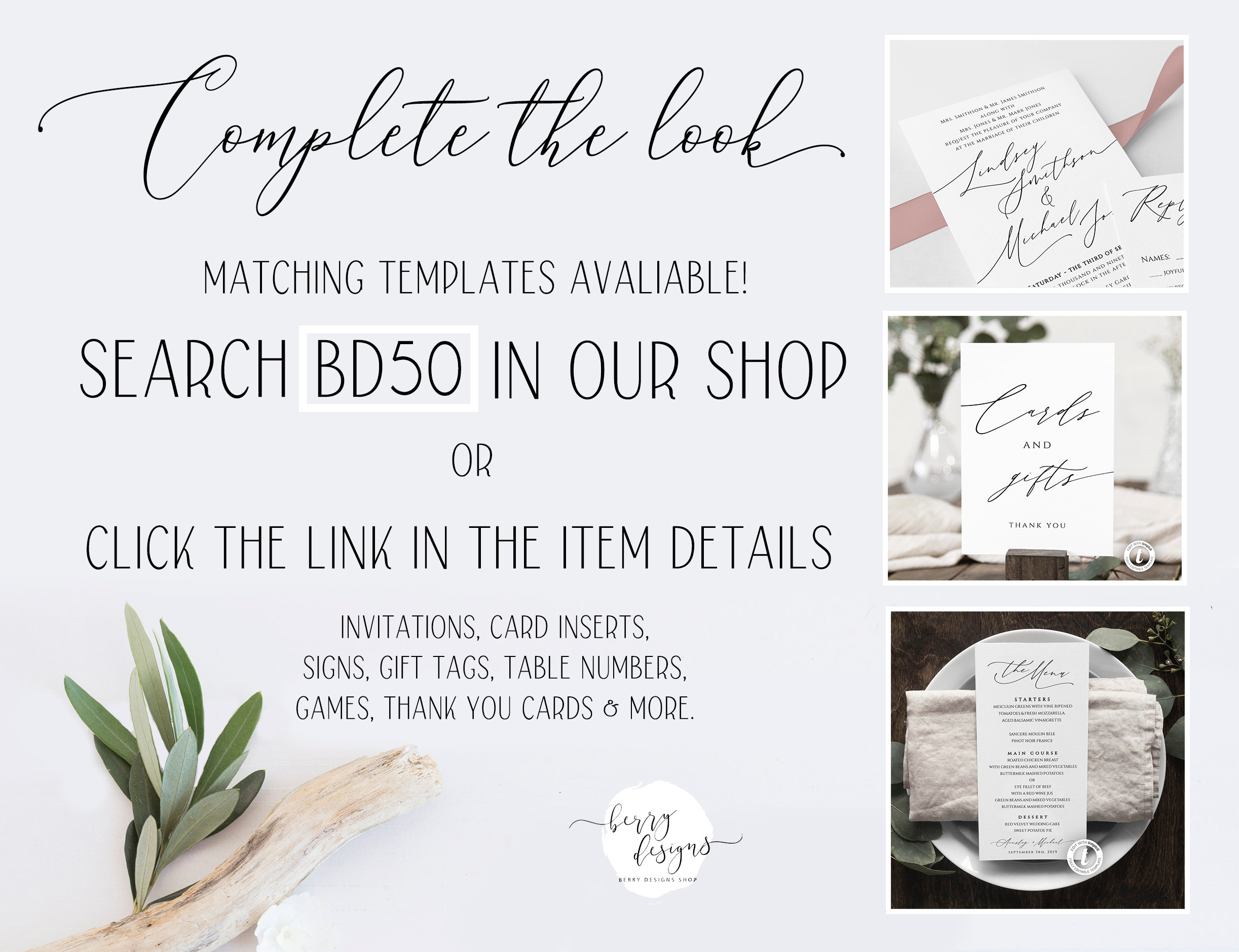 Rustic Wedding Thank You Tag Template Wedding Favor Tags - Etsy