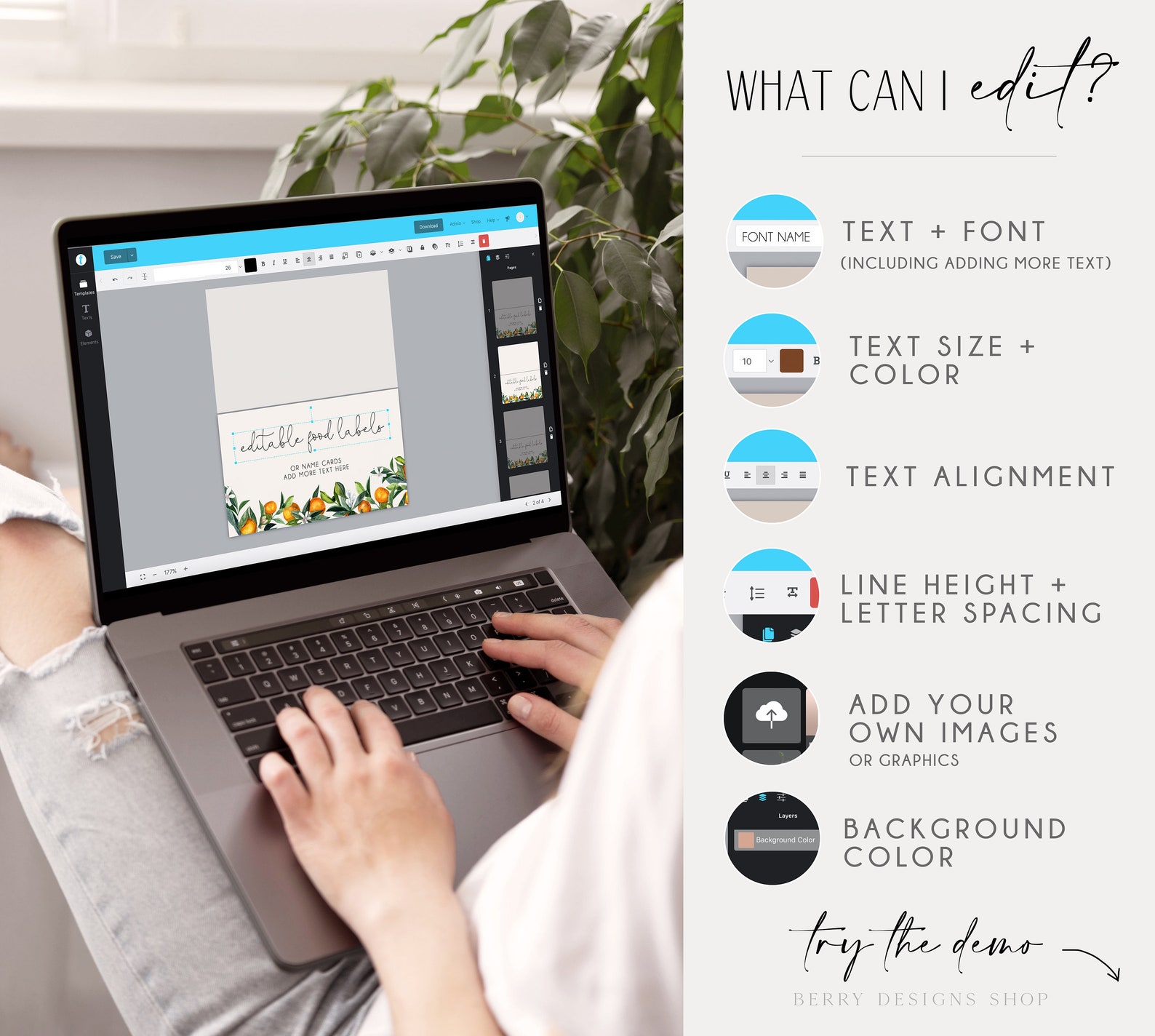 Little Cutie Food Labels Editable Template Orange Name Cards - Etsy